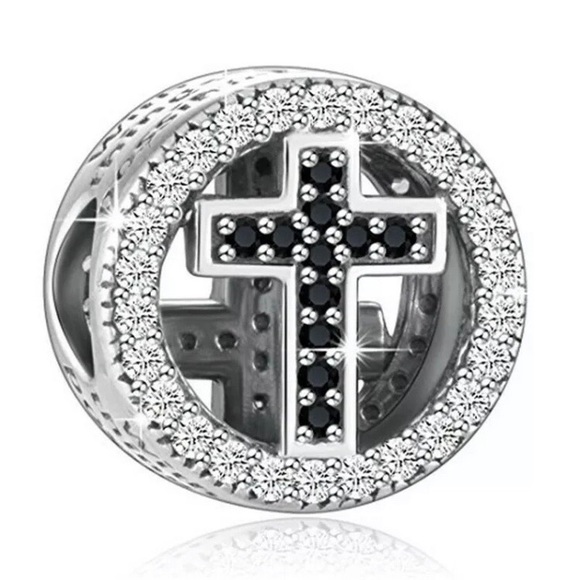 Jewelry | Crystal Pave Cross Charm | Poshmark